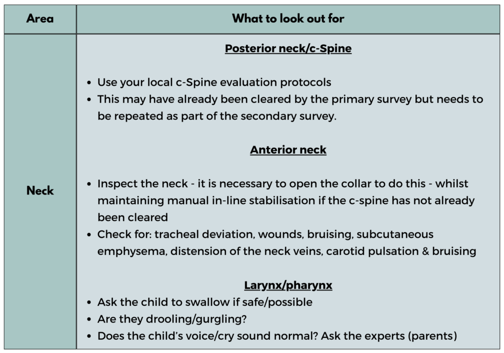 Secondary Surveys in paediatric trauma patients - Don't Forget the Bubbles